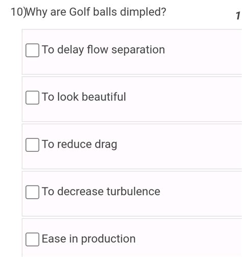 10 Why Are Golf Balls Dimpled 1 To Delay Flow StudyX