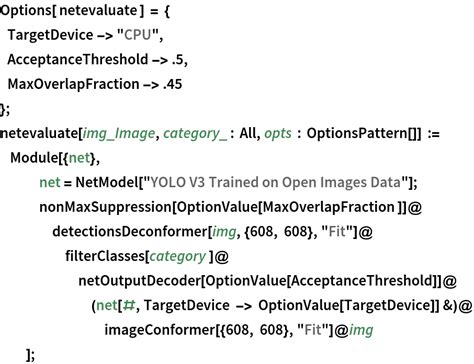 Yolo V3 Wolfram Neural Net Repository