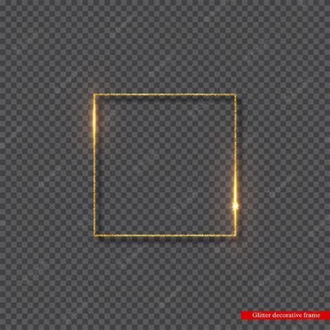 빛나는 조명과 함께 황금 반짝이 프레임입니다 무료 벡터