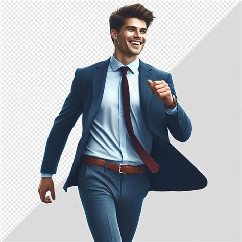 비즈니스 슈트에서 과잉 현실적인 터 일러스트레이션 모델 성공적인 투명한 배경 프리미엄 Ai 생성 Psd
