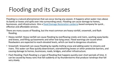 Ppt Causes And Preparing For Flooding In Summer Powerpoint
