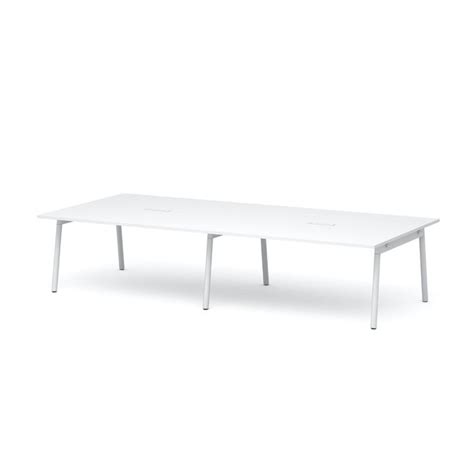 Series A Scale Rectangular Conference Table White Legs Conference