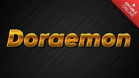 Doraemon Gold Style Text Effect Generator