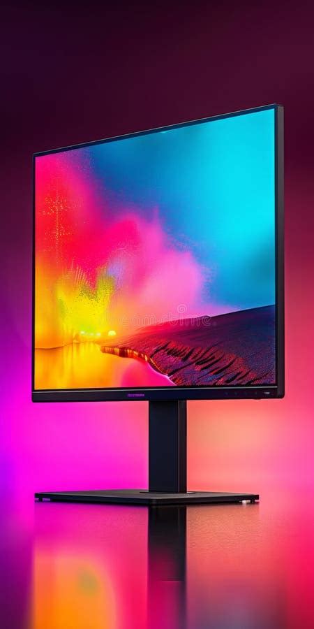 Computer Monitor Displaying Colorful 3d Candy Graphic Stock Illustration Illustration Of