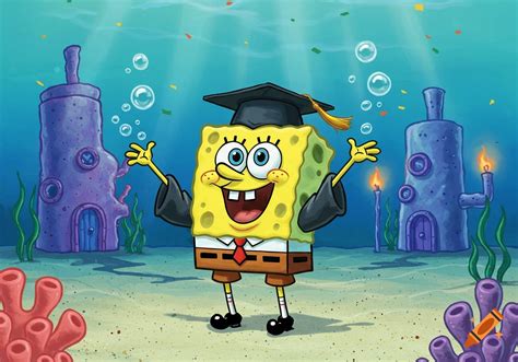 Spongebob Squarepants Waves Underwater On Craiyon