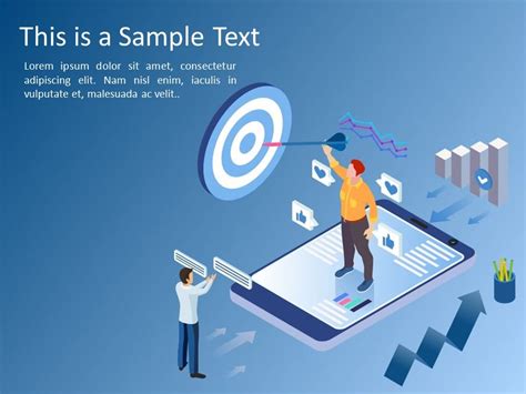 Free Goals And Objectives Isometric PowerPoint Template