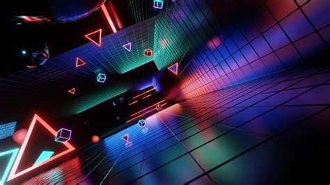 3d 추상 네온 배경 다각형 구조의 기하학적 배경 사이버 공간 가상 현실 컬러 네온 조명 공상 과학 스타일 로우 폴리곤 모델링에 대한 스톡 사진 및 기타 이미지 Istock