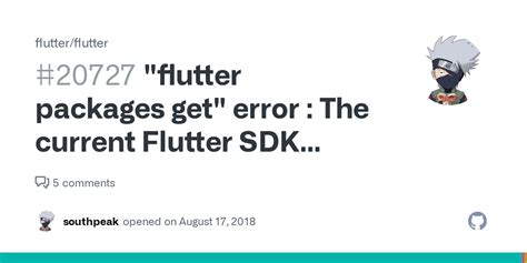 Flutter Packages Get Error The Current Flutter Sdk Version Is 0 0 0