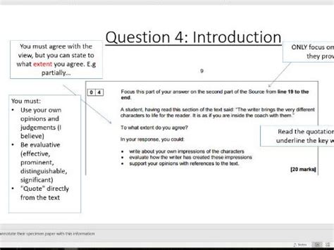 Language Paper 2 Question 4 Example Answer Gcse English Language