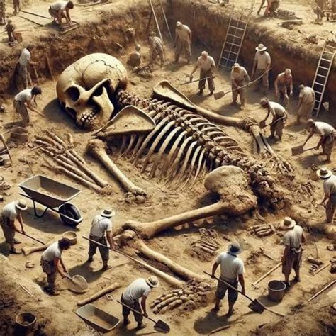 Ancient Footprints Shocking Discovery Archaeologists Unearth Giant Human Skeleton Near