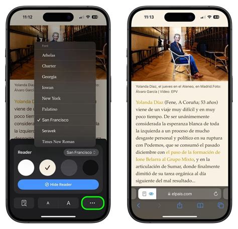 ios 18 how to use the redesigned reader mode in safari macrumors