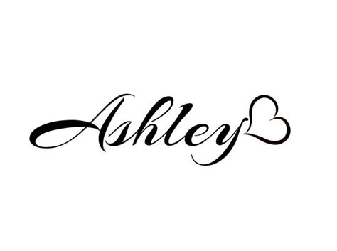 Lettering Ashley In Cursive Calligraphy