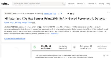 Miniaturized Co 2 Gas Sensor Using 20 Scaln Based Pyroelectric Detector
