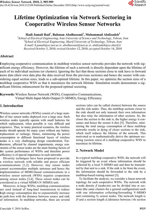 Lifetime Optimization Via Network Sectoring In Cooperative Wireless