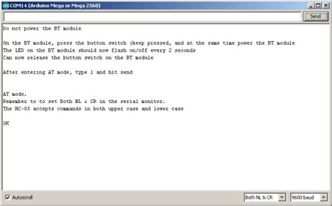 Using An Arduino Mega With A HC Zs AT Mode Martyn Currey