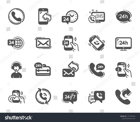 Processing Icons Set Callback Feedback Call Stock Vector Royalty Free 1277937859 Shutterstock
