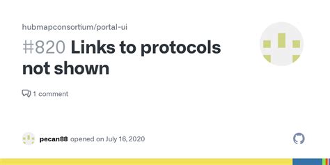 links to protocols not shown · issue 820 · hubmapconsortium portal ui · github