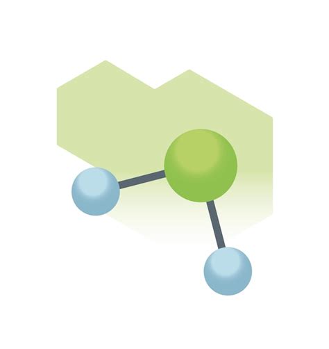 Premium Vector A Representation Of A Molecule With Three Components In Front Of Two Hexagons