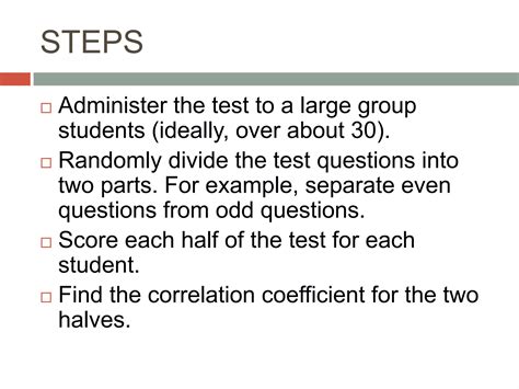 Reliability And Its Types Split Half Method And Test Retest Methods Pptx