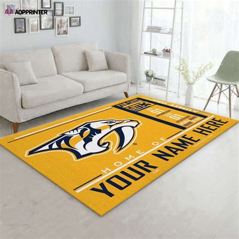 Nashville Predators Rug Living Room Floor Decor Fan Ts Circlemin