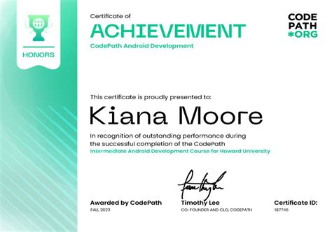 Kiana Moore On Linkedin Kotlin Codepath Techexcellence Iosdevelopment Androiddevelopment