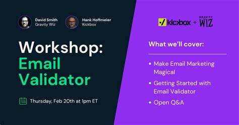 Workshop Email Validator Gravity Wiz And Kickbox