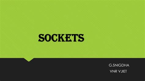sockets youtube