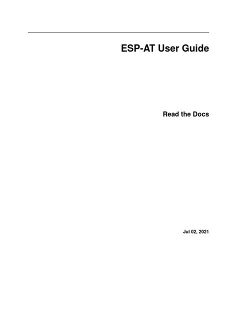 Esp32 At V2 2 0 0 User Guide Pdf Booting Usb