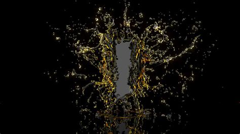 검은색 배경에 격리된 모형 복사 공간 병을 위해 Beer Liquid Splash를 닫습니다 3d 렌더링 0명에 대한 스톡 사진