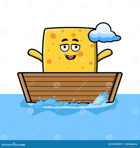 Cute Cartoon Chesse Character In Flat Style Stock Vector Illustration