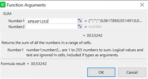 Excel Sum Formula Returns Zero