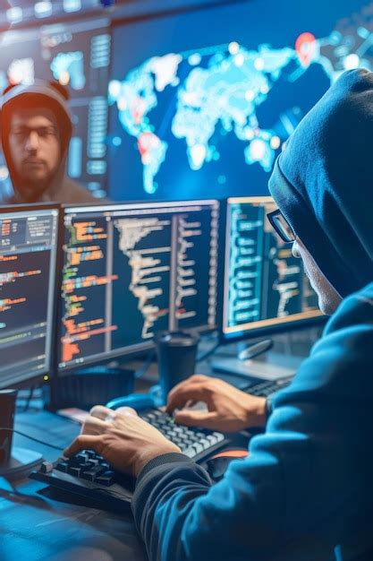 Premium Photo Cybercriminal Hacking On Computer Illustrating Dark Web