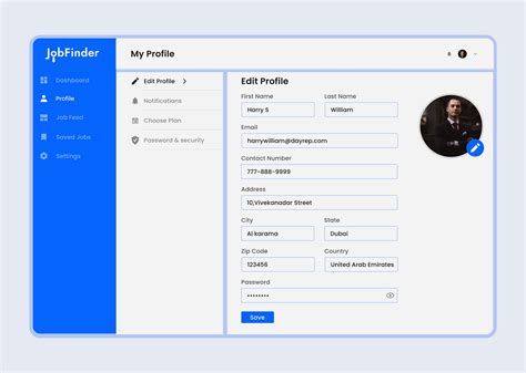 Edit Profile Behance