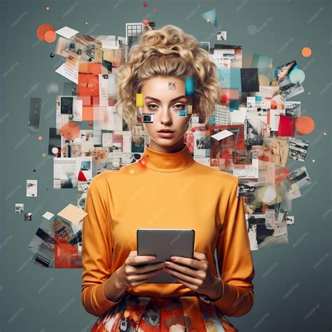 Premium Photo Expressing Your Own Thoughts On The Internet Modern Design Collage Of