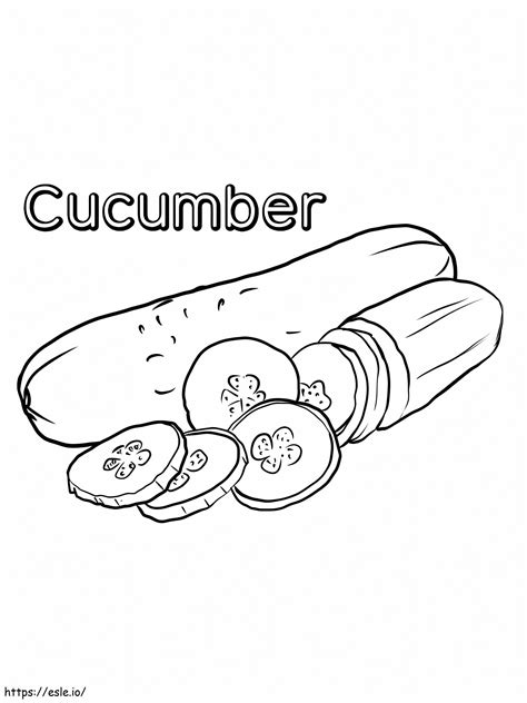 Cucumber 2 Coloring Page