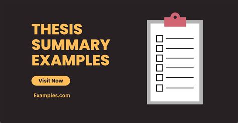 Thesis Summary Examples