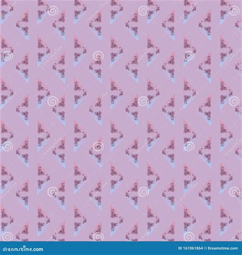 Floral Zig Zag Triangle Pattern Design Stock Vector Illustration Of