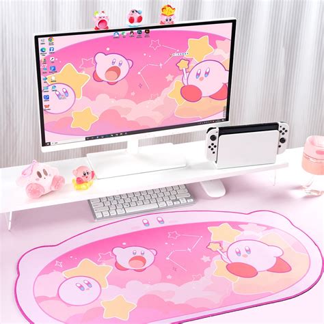 Kirby Theme E Sports Mouse Pad Large Extra Thick Edge Mat Desk Mat Office Computer Mat Keyboard