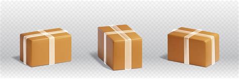 3d 배달 골판지 상자 패키지 격리된 갈색 상자 소포 아이콘 벡터 세트 창고 화물 팩은 메일 배포 및 선물 배송을 위한 그림을
