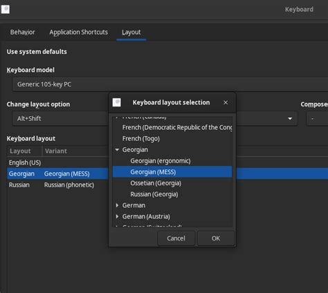 Adding More Keyboard Layouts Keymaps XFCE EndeavourOS