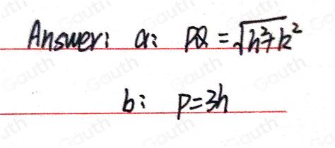 Solved 8 The Diagram Shows A Straight Line Pq Extended To R The Equation Of The Pq Is X H Y K