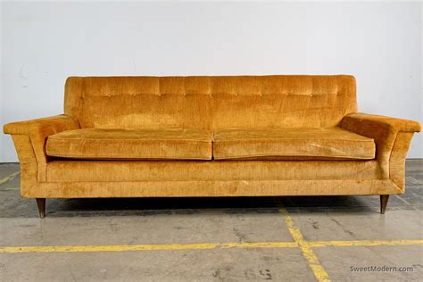 Retro 1950s Sofa With Angular Arms Mcm Sofas Sectionals And Loveseats