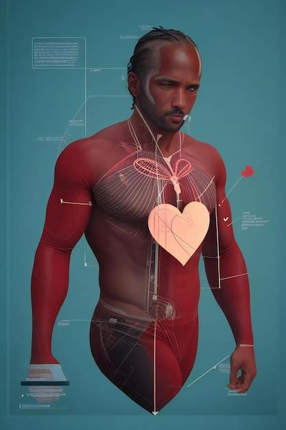 Premium Ai Image Men Women Heart Diagrammatic Design