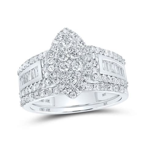 Eternal Brilliance 10kt White Gold Diamond Bridal Wedding Ring