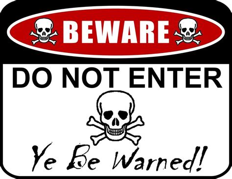 Danger Do Not Enter Sign Funny