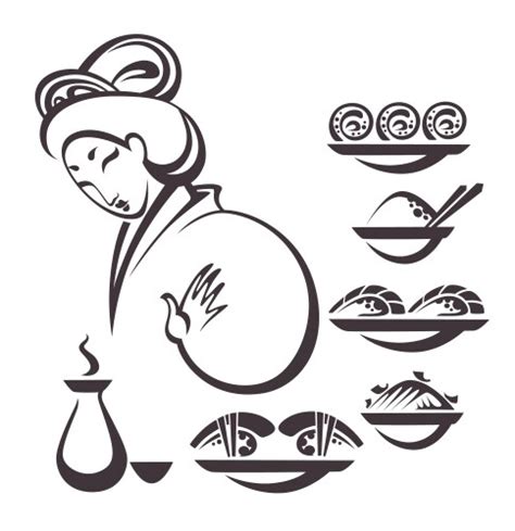 Japan Food Royalty Free Vector Image VectorStock