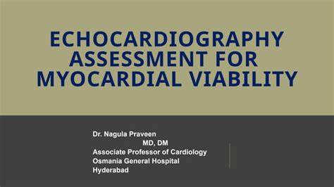 Assessment Of Myocardial Viability By Echopptx