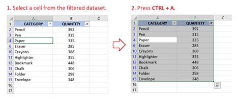 How To Select Only Filtered Cells In Excel
