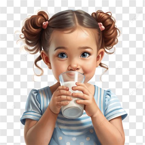 우유를 마시는 귀여운 소녀 사랑스러운 클립 아트 그림 우유를 마시는 어린 소녀 귀여운 소녀 우유 유리잔 우유를 마시는 아이 Png 일러스트 및 이미지 에 대한 무료