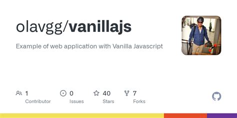 github olavgg vanillajs example of web application with vanilla